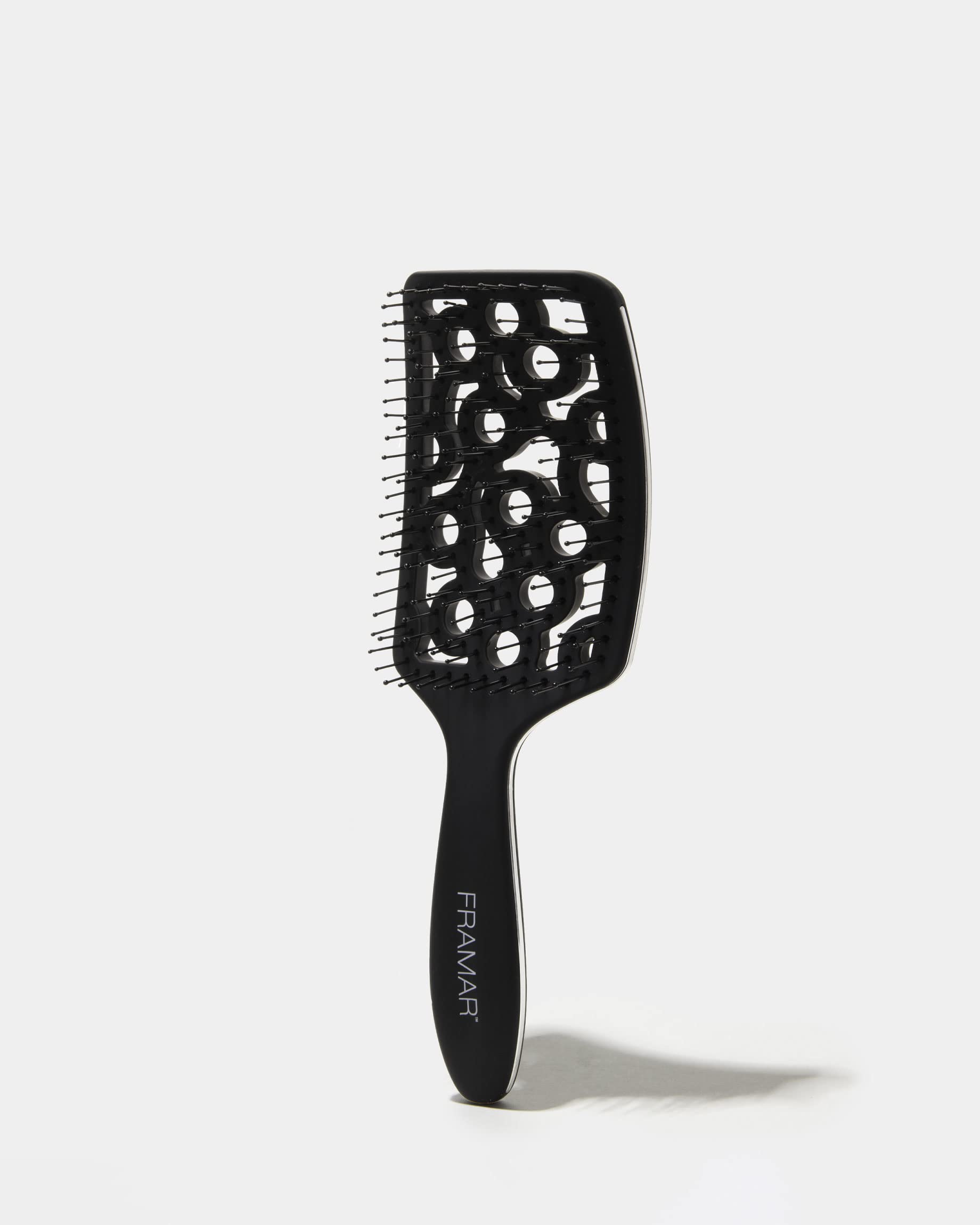 FRAMAR Professional Vented Hair Brush β Paddle Curved Hair Brush For Blow Drying, Wet Paddle Brush for Women Blow Drying