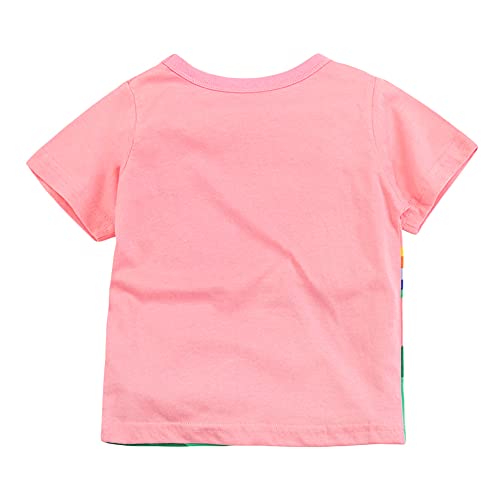 Dinosaurs Graphic T-Shirt Toddler Baby Boy Girl Volcano Print Tee Tops Short Sleeve Clothes (Volcano, 3t)