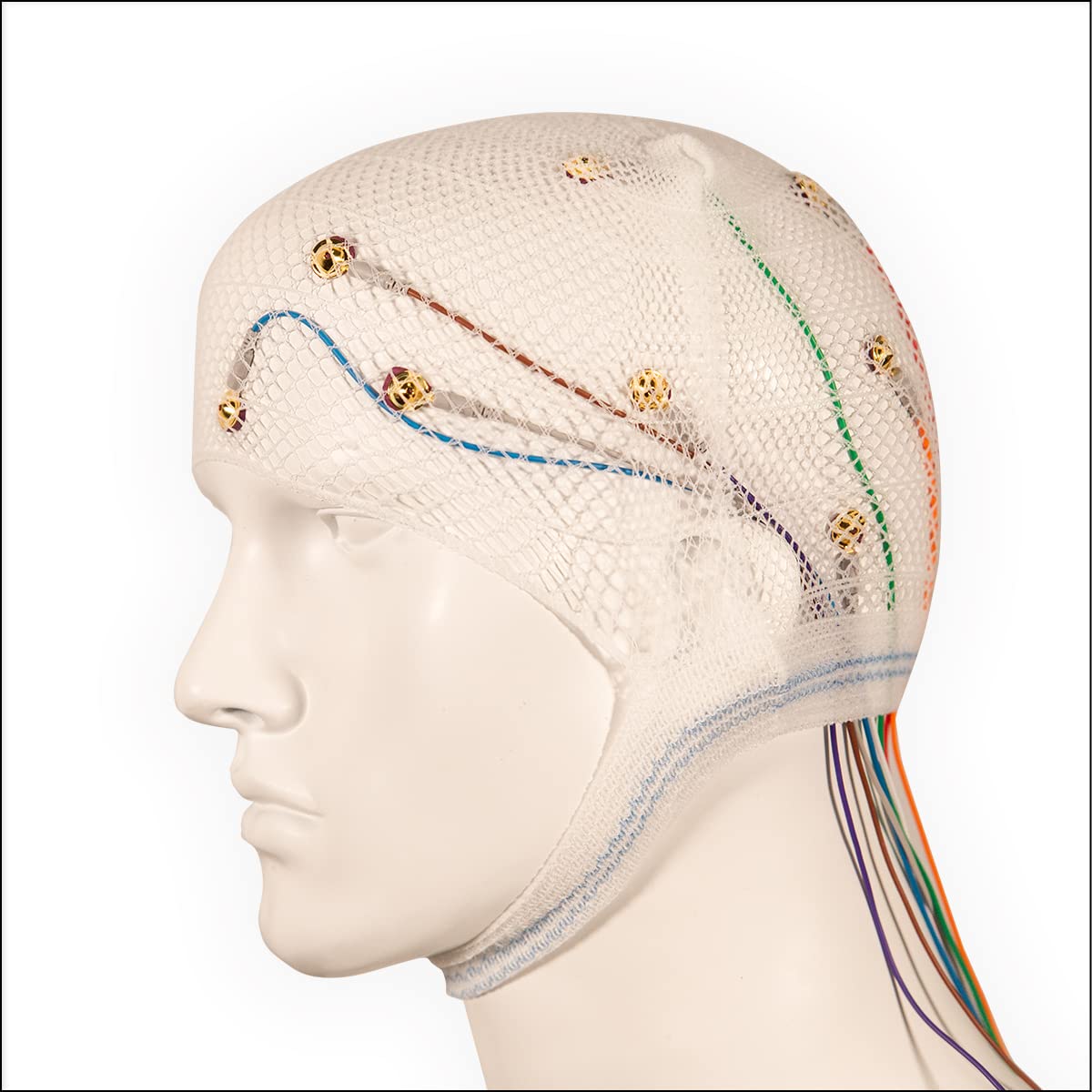 Hood net for electrode attachment | Easy Head hood net | for attaching electrodes and cables during EEG/PSG examinations | Sizes S, M, L | 10 pieces per pack (L)