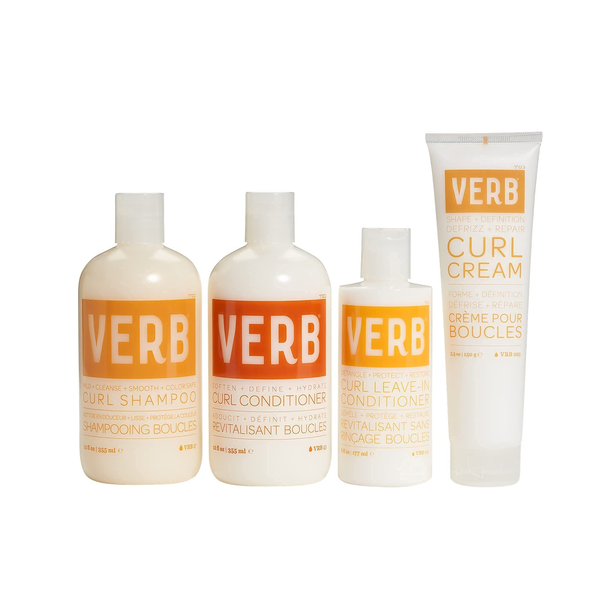 VERB Curl Kit, Vegan Curly Hair Care Kit to Cleanse, Hydrate, and Define Shapes, Paraben Free, With No Harmful Sulfates