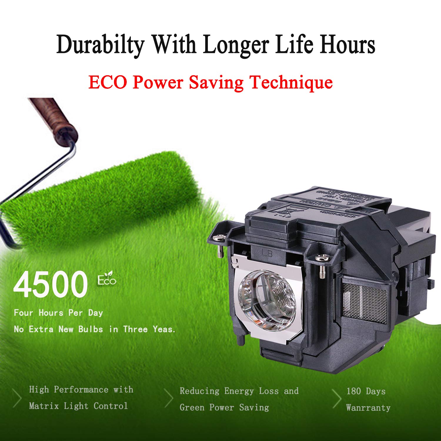 EWO'S LP97 Replacement Projector Lamp Bulb for ELPLP97 Epson Powerlite Home Cinema 2200 2250 1080 880 VS260 EX9230 EX9240 EX3280 EX5280 EX7280 X49 W49 982W E20 U50 V13H010L97 Projectors