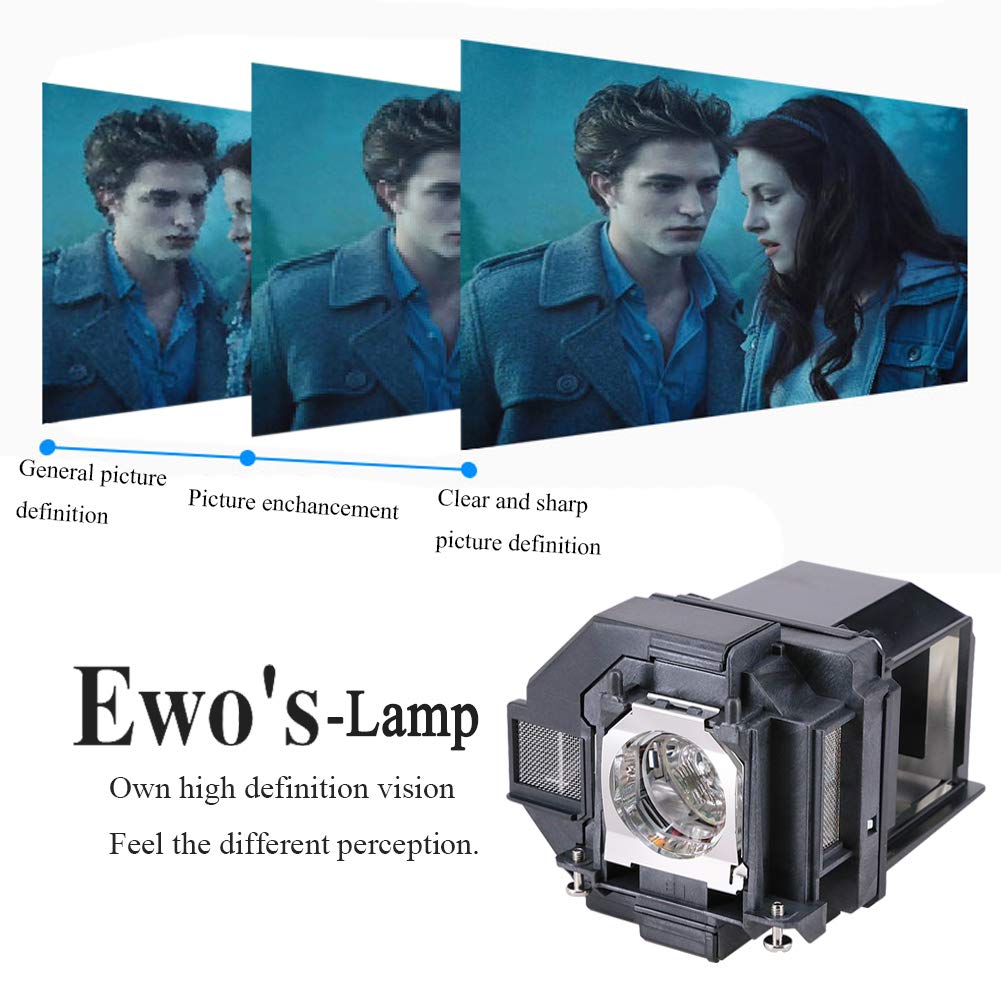EWO'S LP97 Replacement Projector Lamp Bulb for ELPLP97 Epson Powerlite Home Cinema 2200 2250 1080 880 VS260 EX9230 EX9240 EX3280 EX5280 EX7280 X49 W49 982W E20 U50 V13H010L97 Projectors