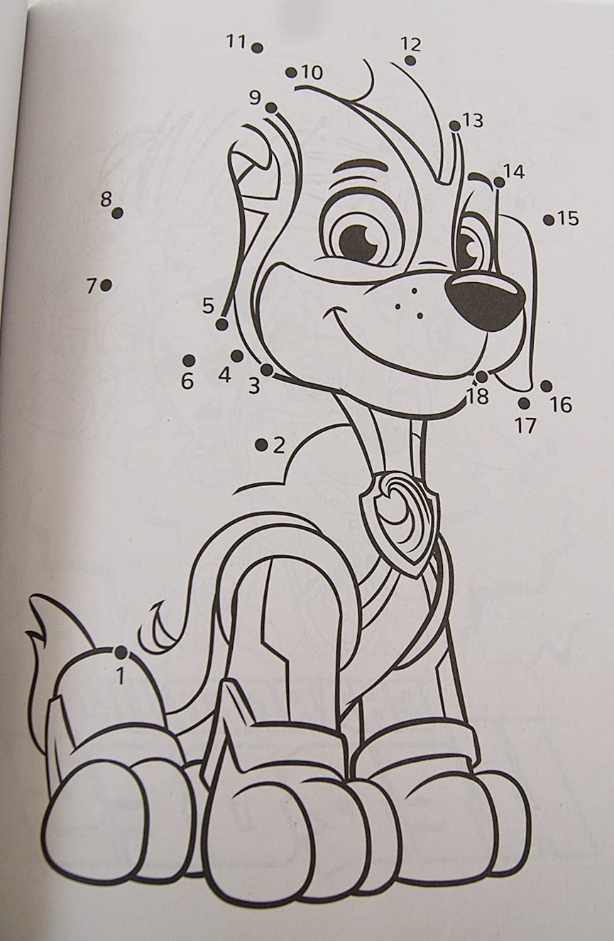 Pup Patrol Mighty Pups Super Paws Dot to Dot Activity Book Colortivity ''Power Up Pups'' - 80 Pages