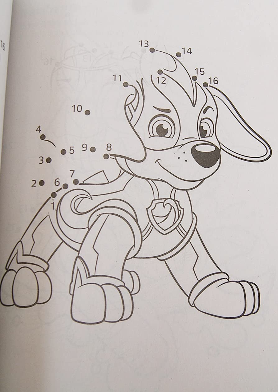 Pup Patrol Mighty Pups Super Paws Dot to Dot Activity Book Colortivity ''Power Up Pups'' - 80 Pages