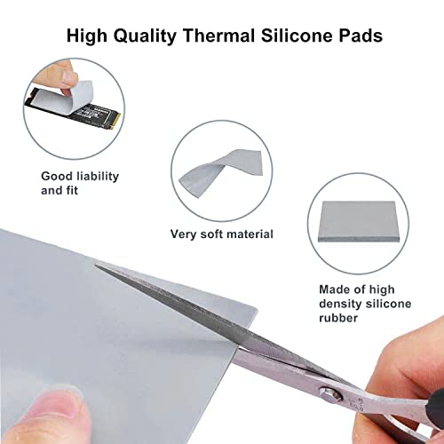 Thermal Pad 12.8 W/mK, 120x120x1.0mm, Non Conductive Heat Resistance,Extreme Odyssey Silicone Thermal Pads for PC Laptop Heatsink/GPU/CPU/LED/SSD/PS4 Cooler (1.0mm)