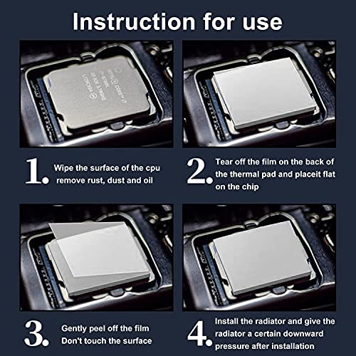 Thermal Pad 12.8 W/mK, 120x120x1.0mm, Non Conductive Heat Resistance,Extreme Odyssey Silicone Thermal Pads for PC Laptop Heatsink/GPU/CPU/LED/SSD/PS4 Cooler (1.0mm)