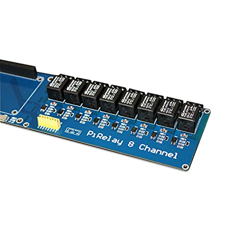 PiRelay 8 Power Relay Module for Raspberry Pi with 4.3inch HDMI LCD, 8 Channel Relay Shield for Raspberry Pi, Relay HAT Expansion Relay Board for Raspberry Pi 4B/3B+/3B/2B/B+/A+