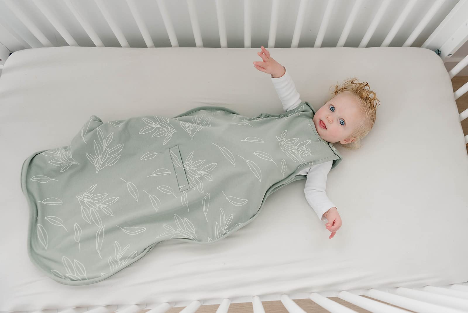 Woolino Merino Wool Ultimate Baby Sleep Sack - 4 Season Baby Wearable Blanket - Two-Way Zipper Adjustable Sleeping Bag for Babies and Toddlers - Universal Size (2-24 Months) - Sage