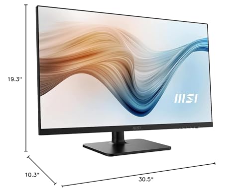 MSI Modern MD271QP, 27", 2560 x 1440 (QHD), IPS, 75Hz, TUV Certified Eyesight Protection, 5ms, HDMI, Displayport, USB C, Tilt, Swivel, Height Adjustable, Pivot