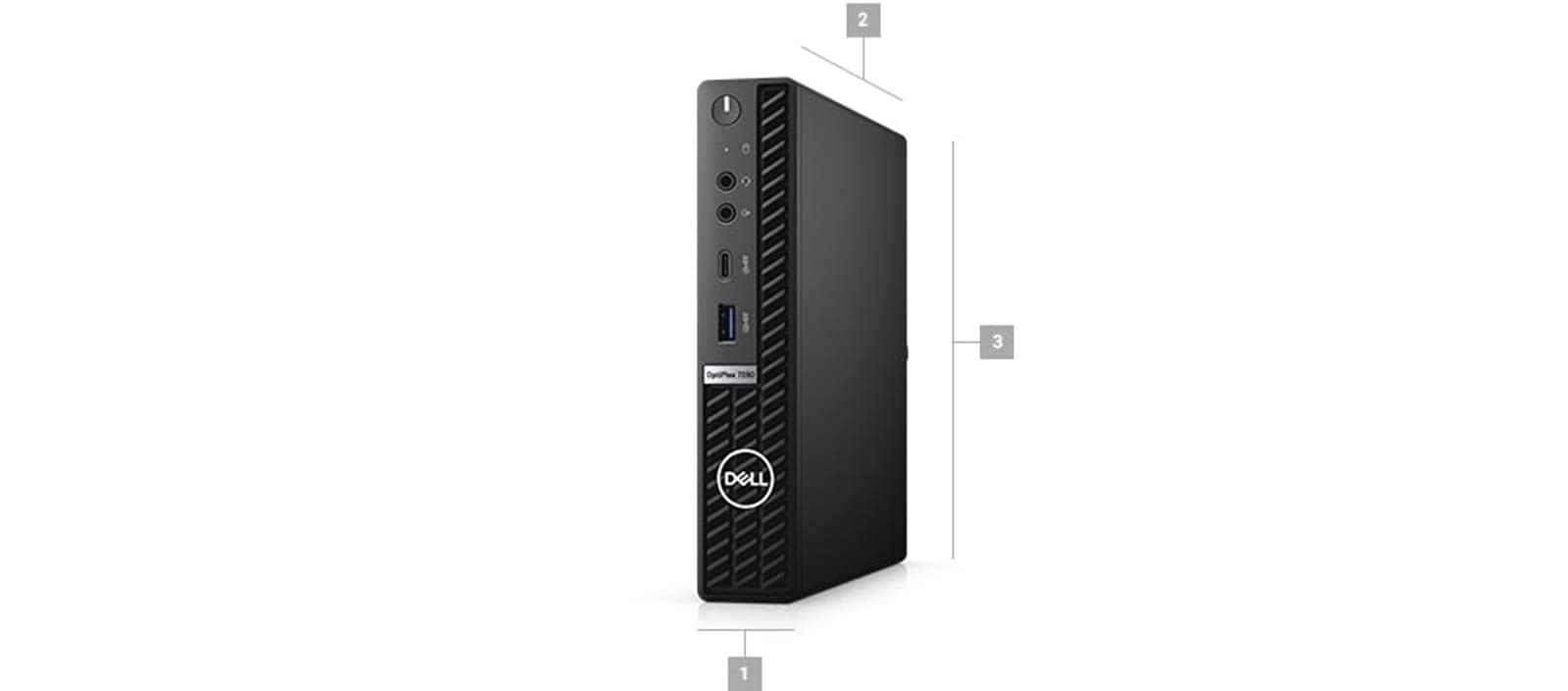 Dell Optiplex 7090 Micro Desktop | Core i7-10700T - 512GB SSD Hard Drive - 16GB RAM | 8 cores @ 4.5 GHz Win 10 Pro Black