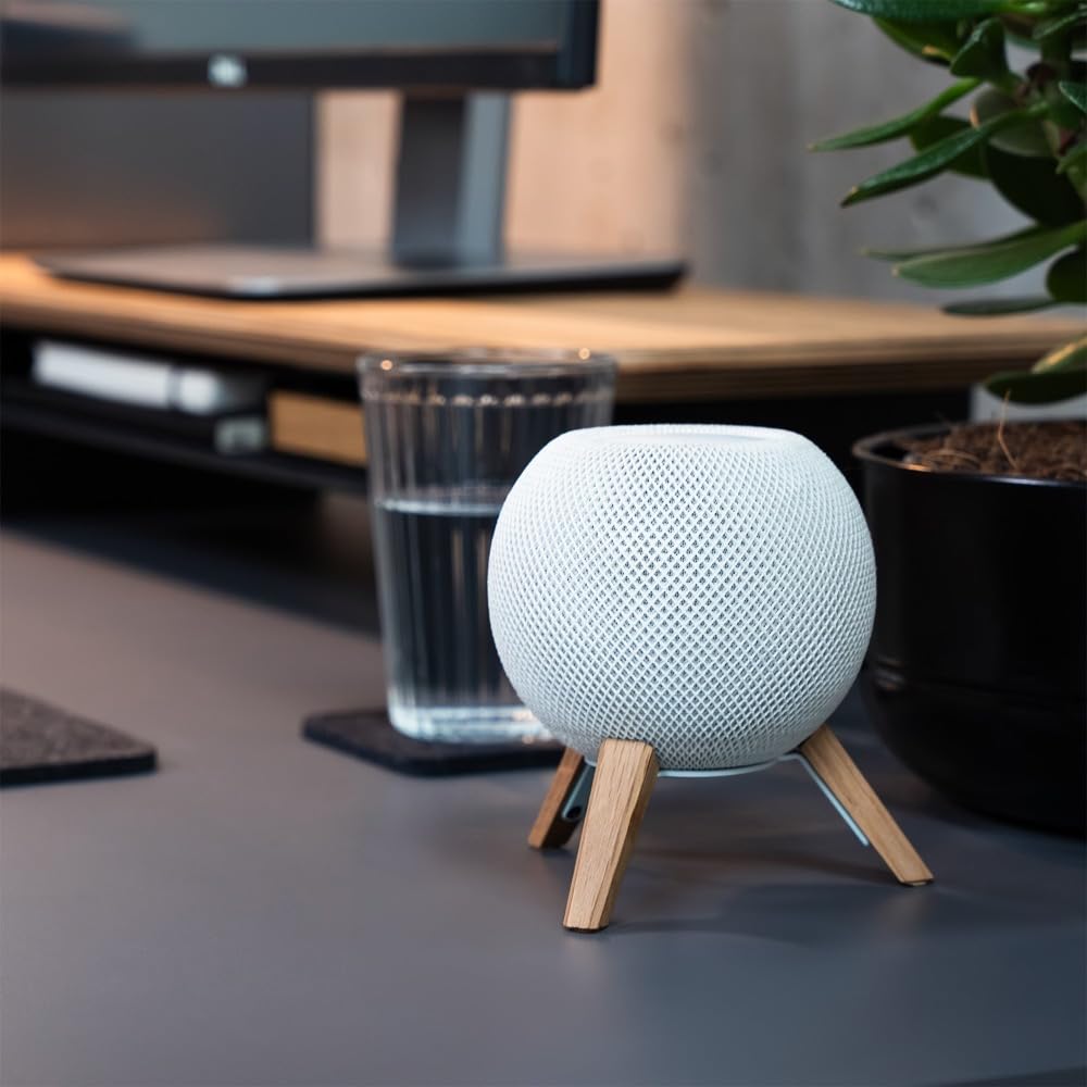balolo Real Wood Tripod for HomePod Mini (White Oak)