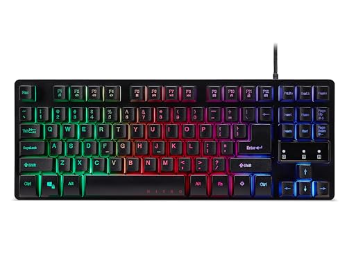 Acer Nitro TKL Gaming Keyboard - 3 Zone Backlit LED Color Keys | 4 Level Brightness | 3 Preset Modes
