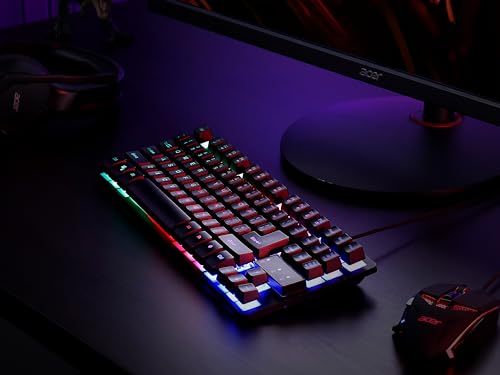 Acer Nitro TKL Gaming Keyboard - 3 Zone Backlit LED Color Keys | 4 Level Brightness | 3 Preset Modes