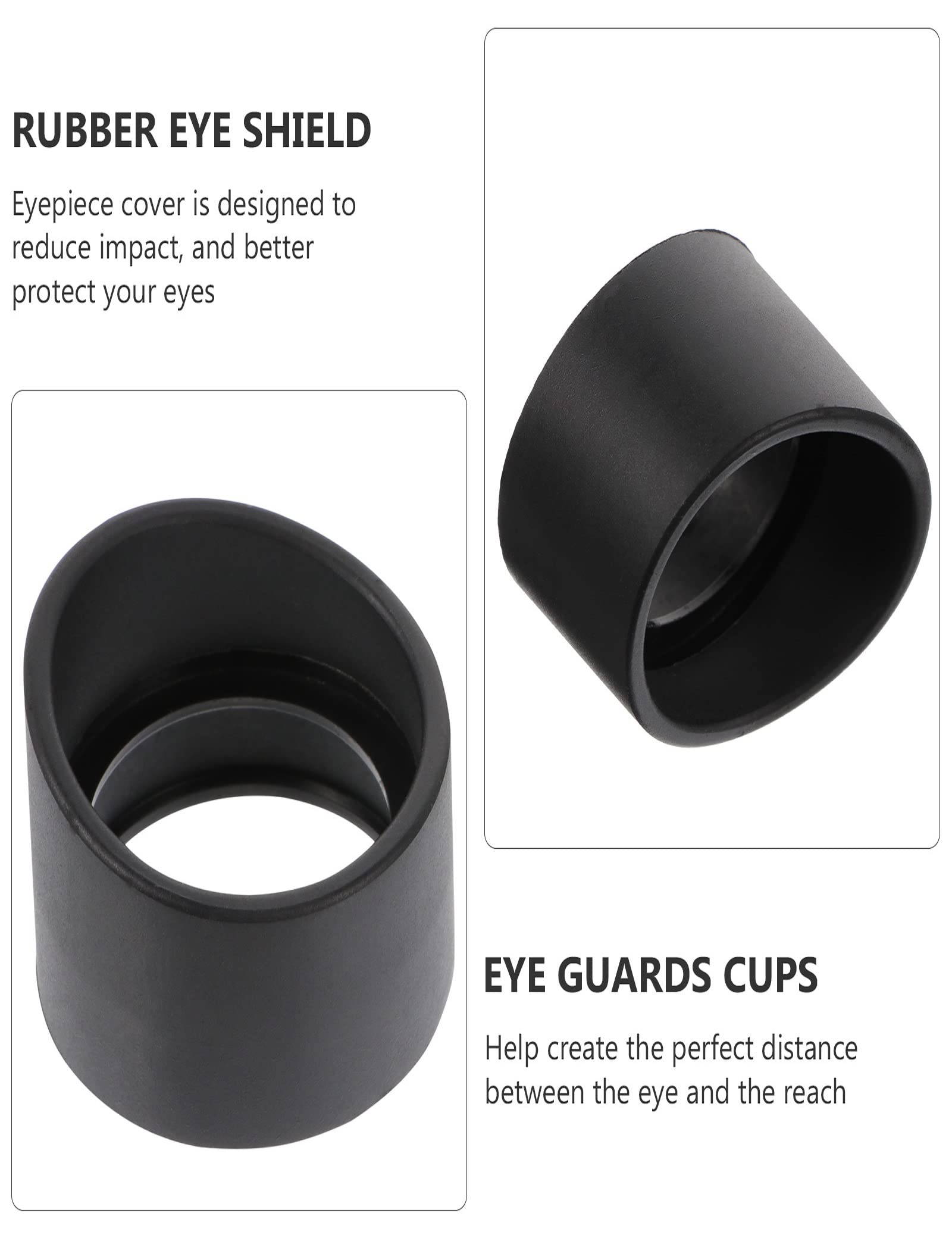 TEHAUX Binocular Lens Caps 2PCS Eyepiece Cover Eyepiece Guard Soft Rubber 37mm Diameter Stereo Microscope Accessory for 32-37mm Stereo Microscope (Oblique Angle) Binocular Lens Covers 1