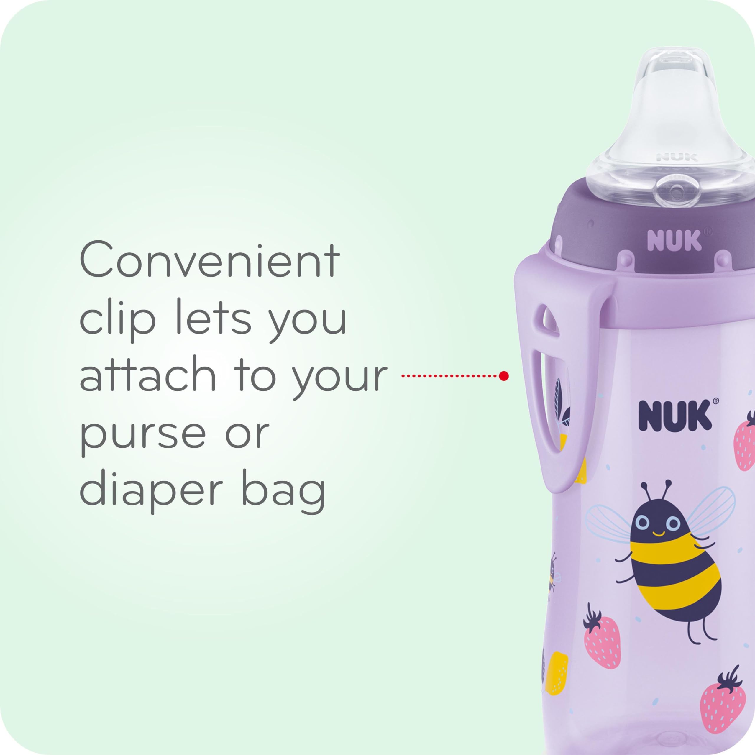 NUK Active Sippy Cup, 10 oz, 2 Pack, 8+ Months, Blue