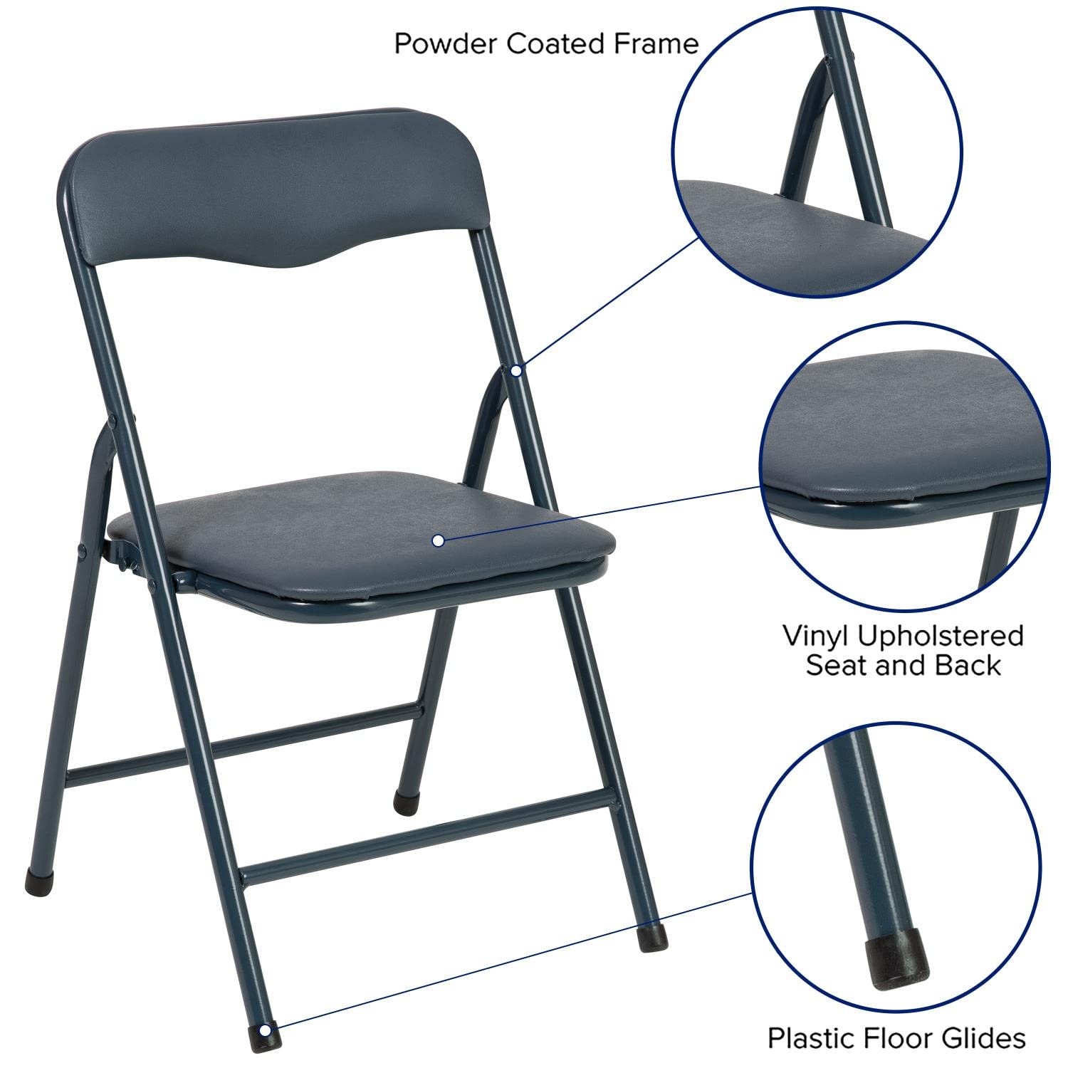 Flash Furniture Kids Game and Activity Table Sets, Navy 20.25 x 24 x 24