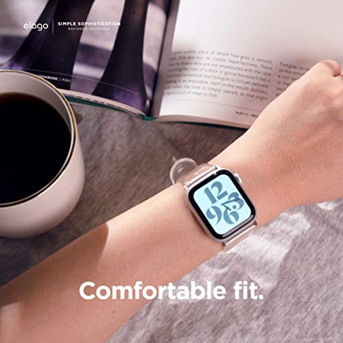 elago Clear Band Compatible with Apple Watch Band 38mm 40mm 41mm, Compatible with iWatch Series 8/SE2/7/6/SE/5/4/3/2/1 β Transparent Protective Band, Watch Strap Connector Included