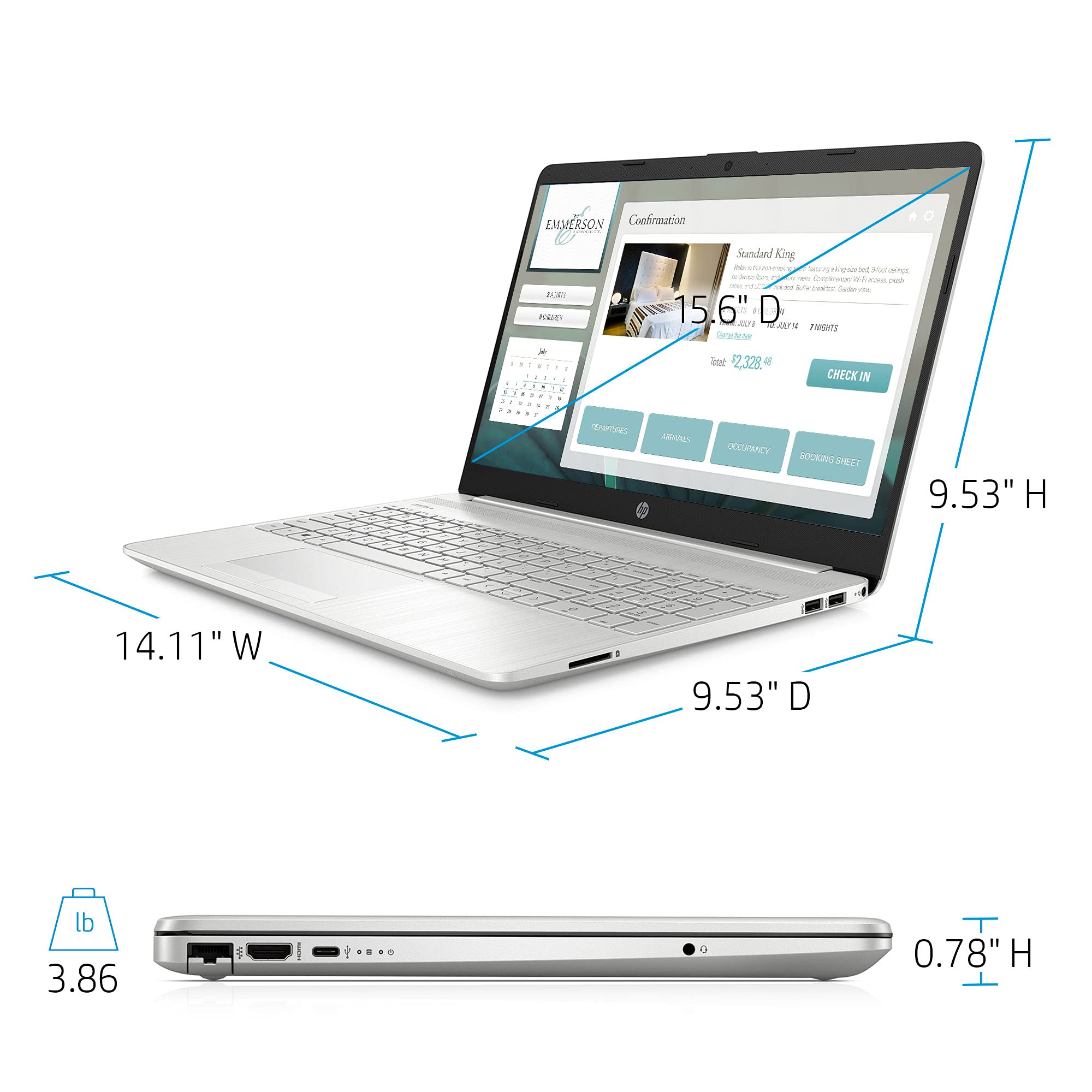 HP Newest Premium Laptop: 15.6" HD MicroEdge Touchscreen, 11th Gen Intel 4-Core i5-1135G7(Turbo Upto 4.2GHz), 12GB RAM, 1TB SSD, Iris Xe Graphics, WiFi, HDMI, Webcam, USB-C, Backlit-KYB, Win10H, TF