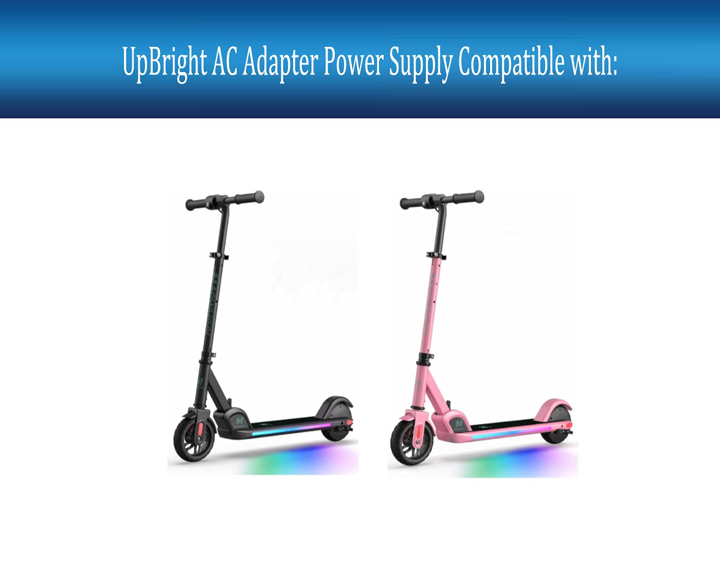 UpBright AC/DC Adapter Compatible with Macwheel E9 Pro E9Pro DC 21.6V 2.5Ah 54Wh 21.6Volt 21.6VDC Rechargeable Lithium ion Li-ion Battery Pack Kids Electric Scooter Mac Wheel Power Supply Cord Charger