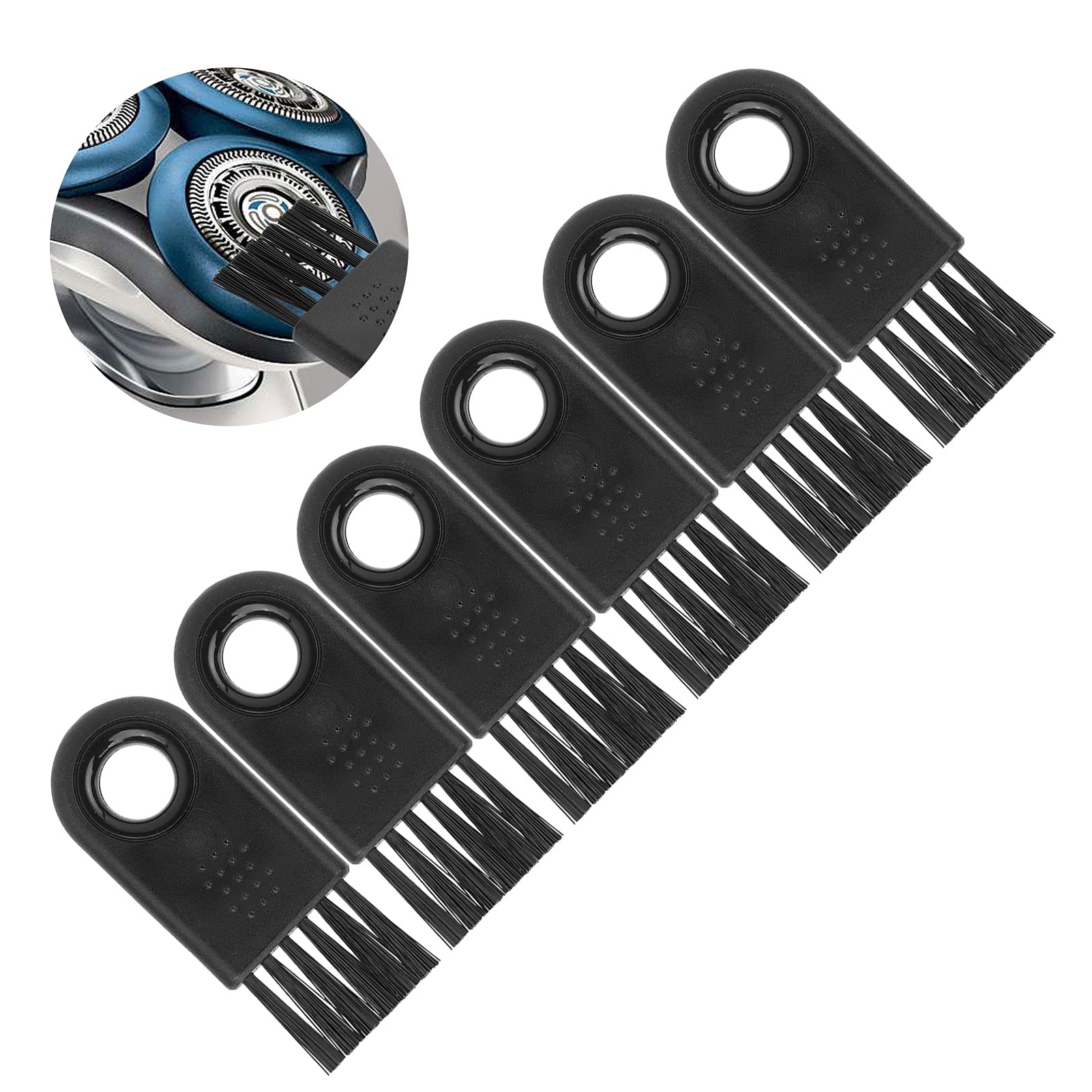 Shaver Cleaning Brush, Nylon Hair Durable Stable Electric Shaver Cleaning Brush Wearable 6Pcs for Household Cleaning for Computer Accessories