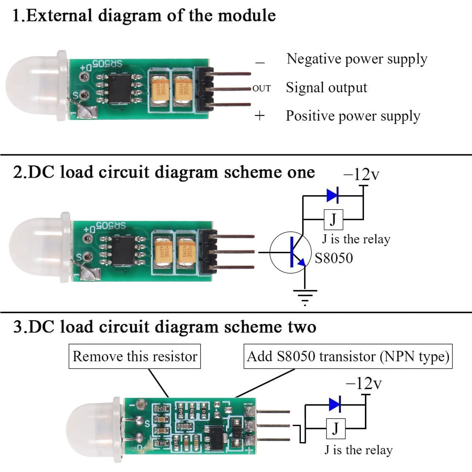 AEDIKO 10pcs HC-SR505 Human Motion Sensor Mini Infrared PIR Detector Switch Module High Power High Efficiency Digital Measurement for DIY Electronic Practice