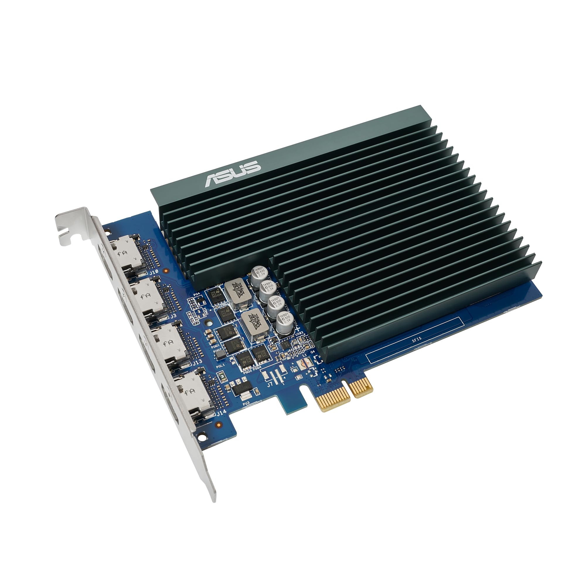 ASUS NVIDIA GeForce GT 730 Graphics Card (PCIe 2.0, 2GB GDDR5 Memory, 4X HDMI Ports, Single-Slot Design, Passive Cooling)