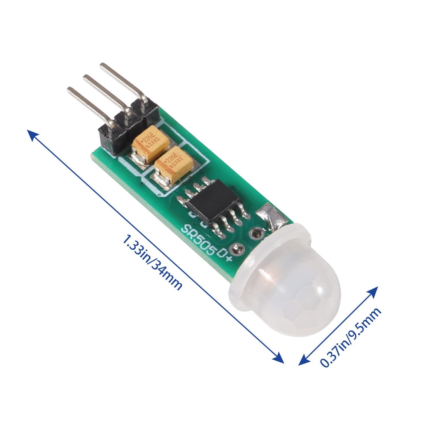 AEDIKO 10pcs HC-SR505 Human Motion Sensor Mini Infrared PIR Detector Switch Module High Power High Efficiency Digital Measurement for DIY Electronic Practice
