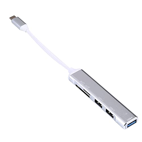 Convenient and Practical 5 in 1 USB-C/Type-C 3.1 to SD/TF Card Slot + 3 USB 3.0 Ports Multifunctional Docking Station HUB