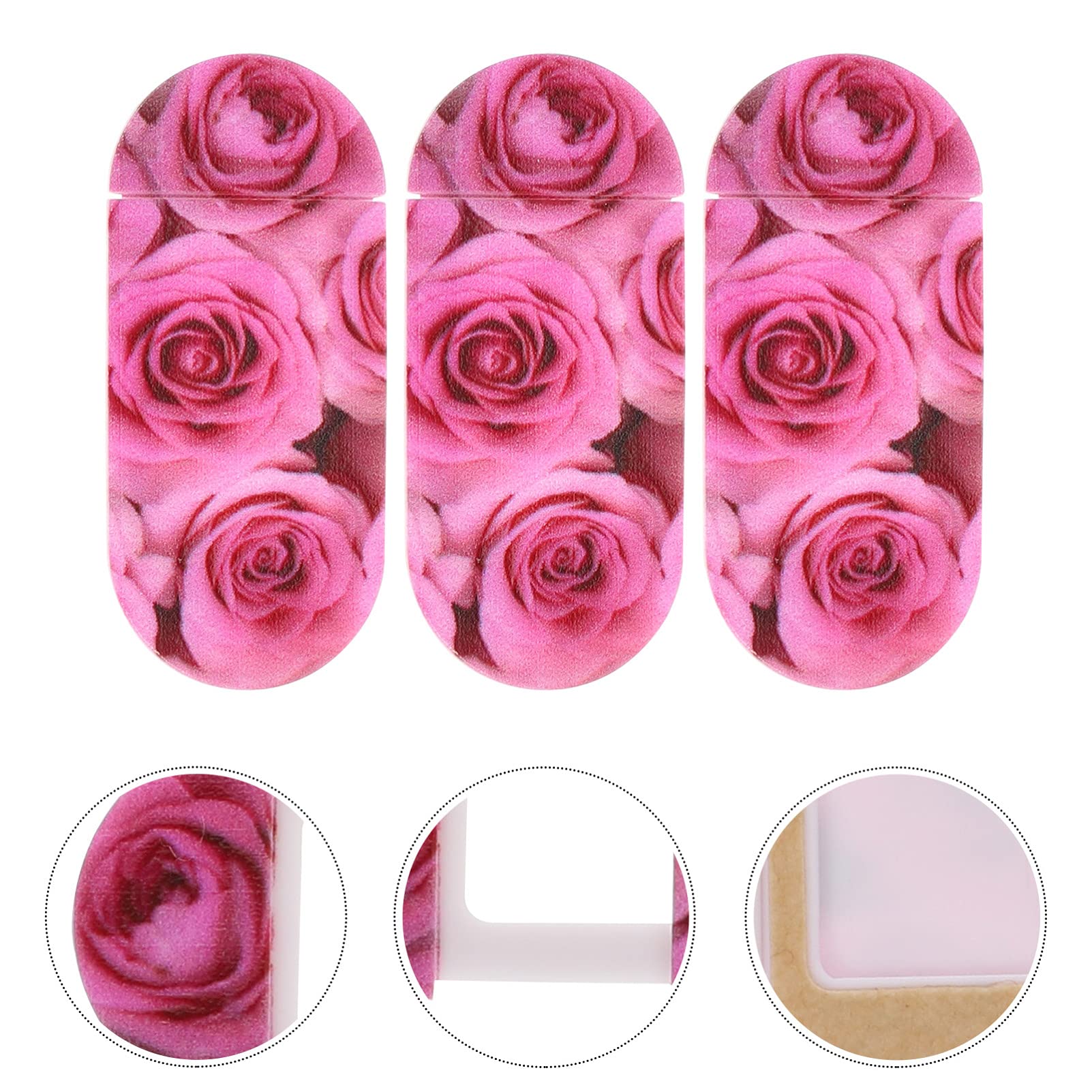Hemobllo 3pcs Privacy Cover Phone Webcam Cover Tablet Webcam Cover Anti-Peeping Covers Rose Pattern Protect Cover Creative Webcam Cover Anti-Peeking Protector Privacy Protector