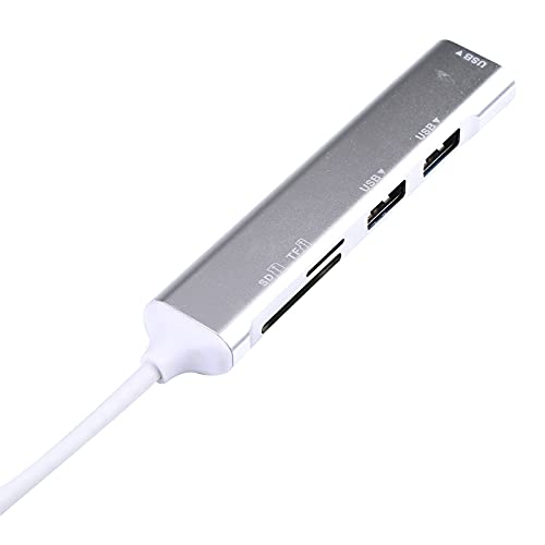 Convenient and Practical 5 in 1 USB-C/Type-C 3.1 to SD/TF Card Slot + 3 USB 3.0 Ports Multifunctional Docking Station HUB