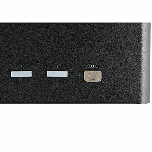 StarTech.com 2 Port Triple Monitor DisplayPort KVM Switch - 4K 60Hz UHD HDR - Desktop DP 1.2 KVM with 2 Port USB 3.0 Hub (5Gbps) & 4X USB 2.0 HID Ports, Audio - Hotkey Switching - TAA (SV231TDPU34K)