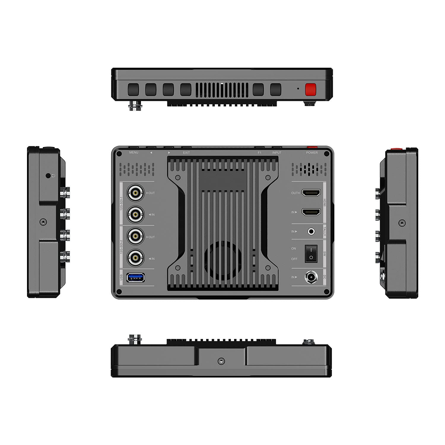 LILLIPUT 7" Q7-12G 7inch 2000nits 12G-SDI Ultra Brightness On-Camera Monitor-12G-SDI x 2 HDMI 2.0 x 1 Tally Output 12G-SDI x 2 HDMI 2.0 x 1 HDR 3D-LUT Waveform Level Meter Vector Scope