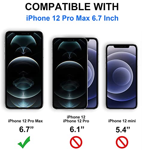 Fotbor for iPhone 12 Pro Max Privacy Screen Protector, Privacy Screen Protector for iPhone 12 Pro Max [2X Anti-Spy] Shatterproof 9H Tempered Glass Film for Apple iPhone 12 Pro Max 6.7" (2 PACK)