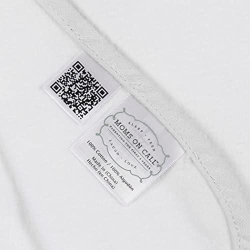 MOMS ON CALL Baby & Newborn Swaddle Blanket | 0-3 Months | Nursery Baby Gift | 48 X 48 Inch | 100% Cotton | Modern White