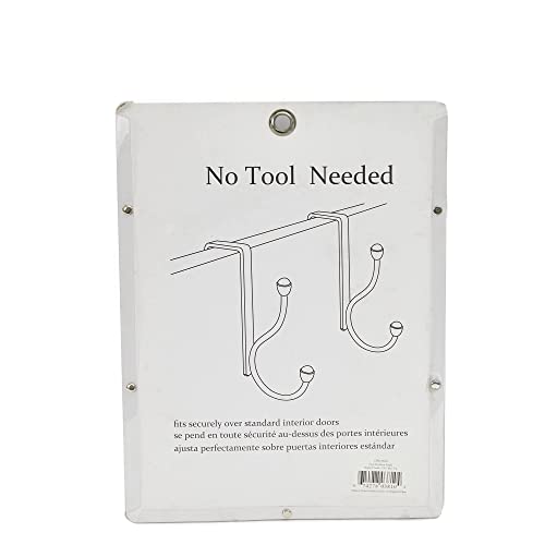 Elegant Home Fashions Single Hook Over The Door Hanger with Blue Acrylic Jewel Finish
