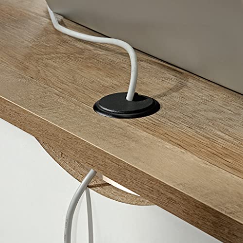 Sauder Cottage Road L-Desk, L: 65.11" x W: 58.66" x H: 29.76", Soft White Finish