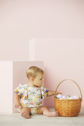 Mud Pie baby girls Mud Pie Floral Tassel Bubble, Floral Tassel, 3-6 Months US