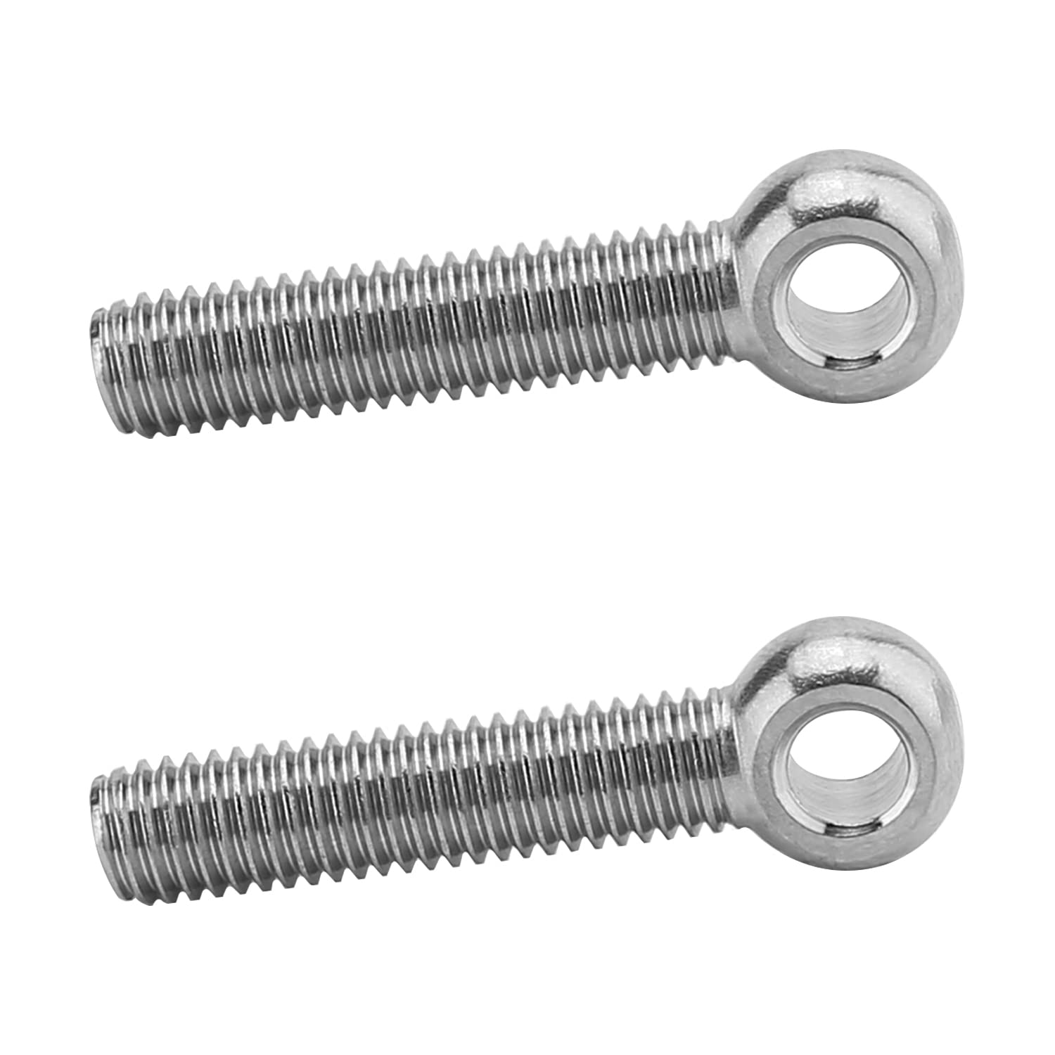 Yinpecly M8x40mm Eye Shape Bolt, 304 Stainless Steel Fish Eye Bolt, Lifting Ring Eye Bolts, 6mm x 14mm(IDxOD) Closed Rod Eye Screw Bolts Metric Thread, 2Pcs