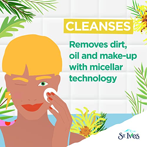 St.Ives Solutions 3-in-1 Face Toner For Combination to Oily and Acne Prone Skin Clear Skin Made with 100 percent Natural Tea Tree Extract, Vitamin B3, Micellar Water Technology, and Witch Hazel 8.5 oz