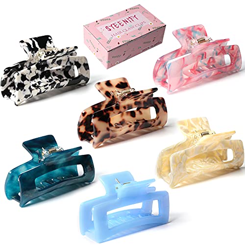 SYEENIFY Hair Claw Clips for Thick Thin Hair,Strong Hold Nonslip Large Hair Clamps for Women Girls