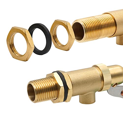 MUDUOBAN Float Valve 1/2 inch Supply Tube Float Ball Valve with Automatic Fill Adjustable Arm Brass Valve Plastic Float Ball for Water Tank Pool Livestock Water Trough Aquariums
