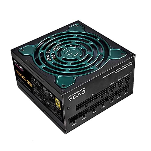 EVGA SuperNOVA 1000 G5, 80 Plus Gold 1000W, Fully Modular, ECO Mode with Fdb Fan, 10 Year Warranty, Compact 150mm Size, Power Supply 220-G5-1000-X1 (Renewed)