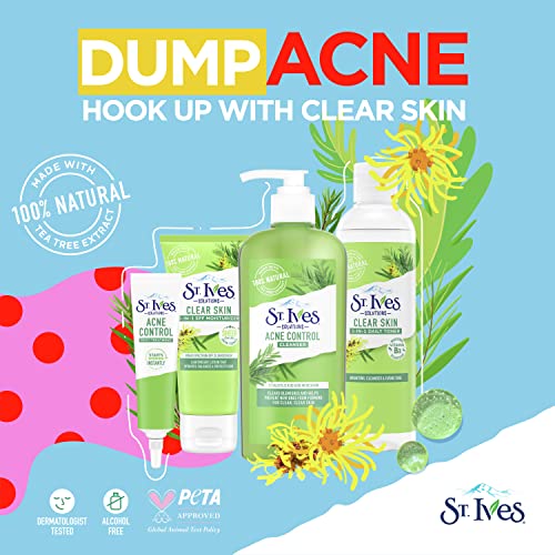 St.Ives Solutions 3-in-1 Face Toner For Combination to Oily and Acne Prone Skin Clear Skin Made with 100 percent Natural Tea Tree Extract, Vitamin B3, Micellar Water Technology, and Witch Hazel 8.5 oz