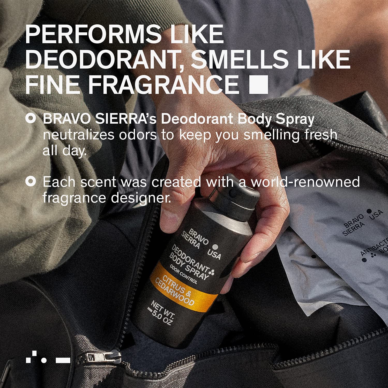 Bravo Sierra Citrus & Cedarwood Body Deodorant Spray, 5 oz