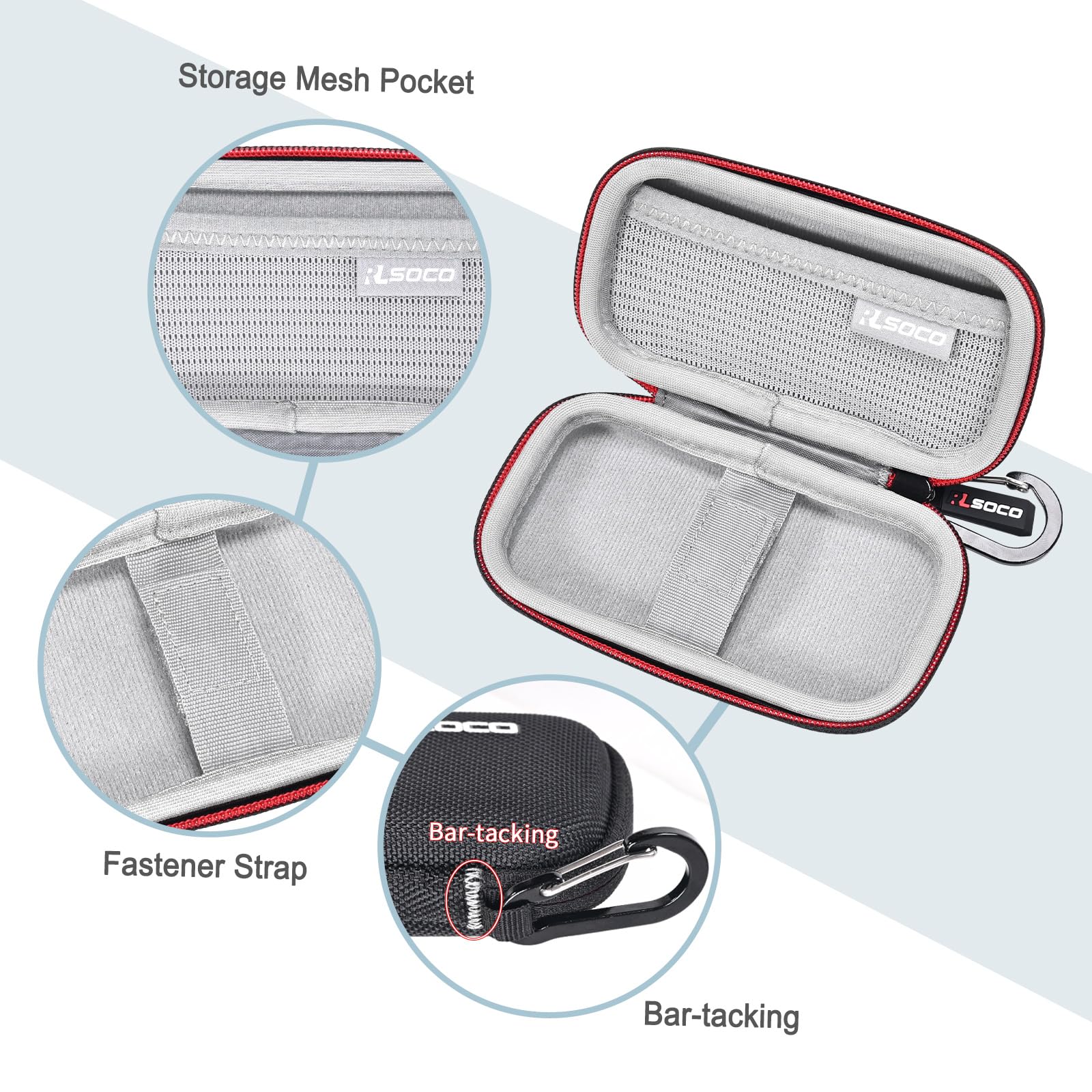 RLSOCO Case for SanDisk 1TB/2TB & 1TB/2TB/4TB/500GB Extreme & 1TB/2TB/4TB Extreme PRO & Professional 1TB/2TB/4TB PRO-G40 & Works with Crucial X8 1TB/2TB/4TB/500GB Portable SSD