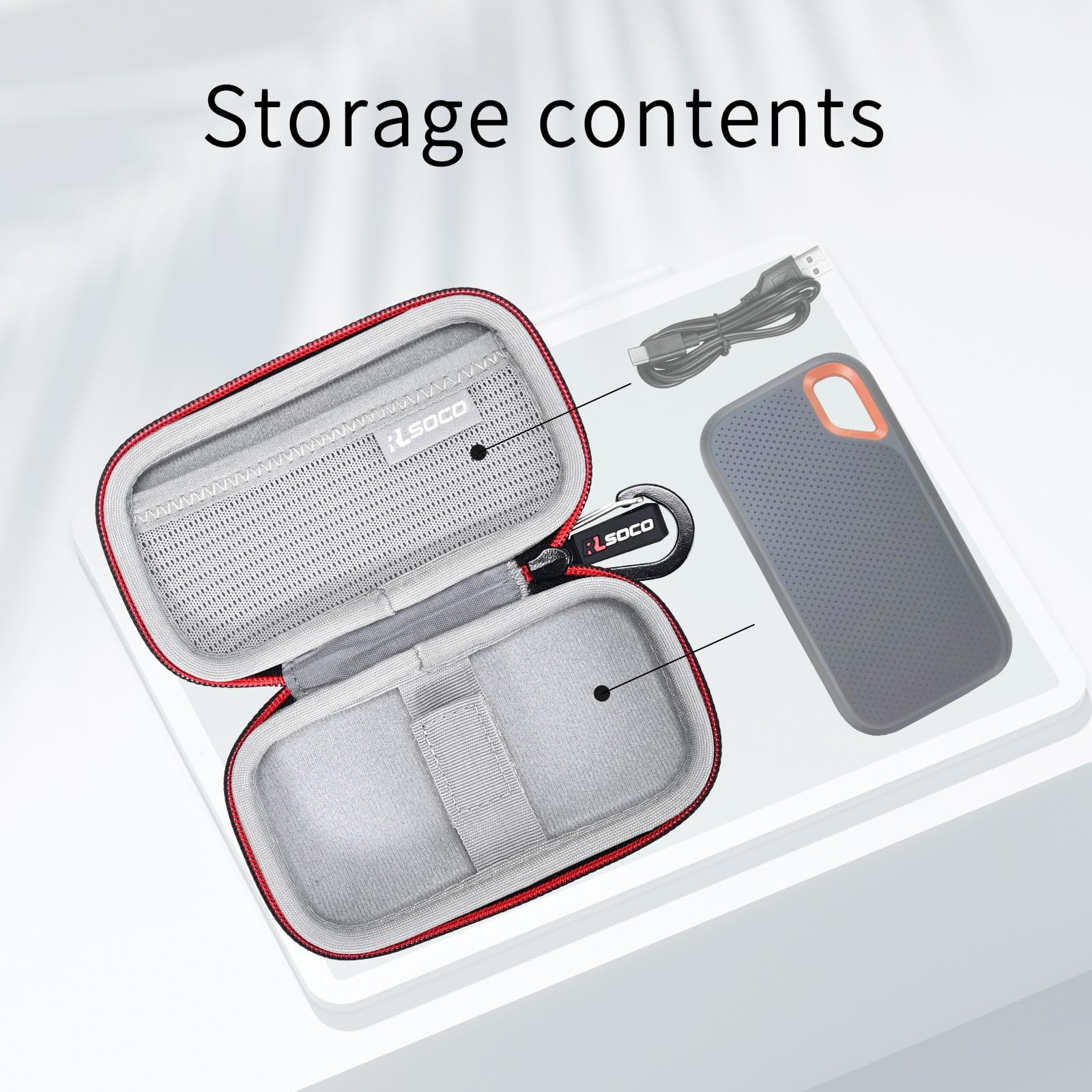 RLSOCO Case for SanDisk 1TB/2TB & 1TB/2TB/4TB/500GB Extreme & 1TB/2TB/4TB Extreme PRO & Professional 1TB/2TB/4TB PRO-G40 & Works with Crucial X8 1TB/2TB/4TB/500GB Portable SSD