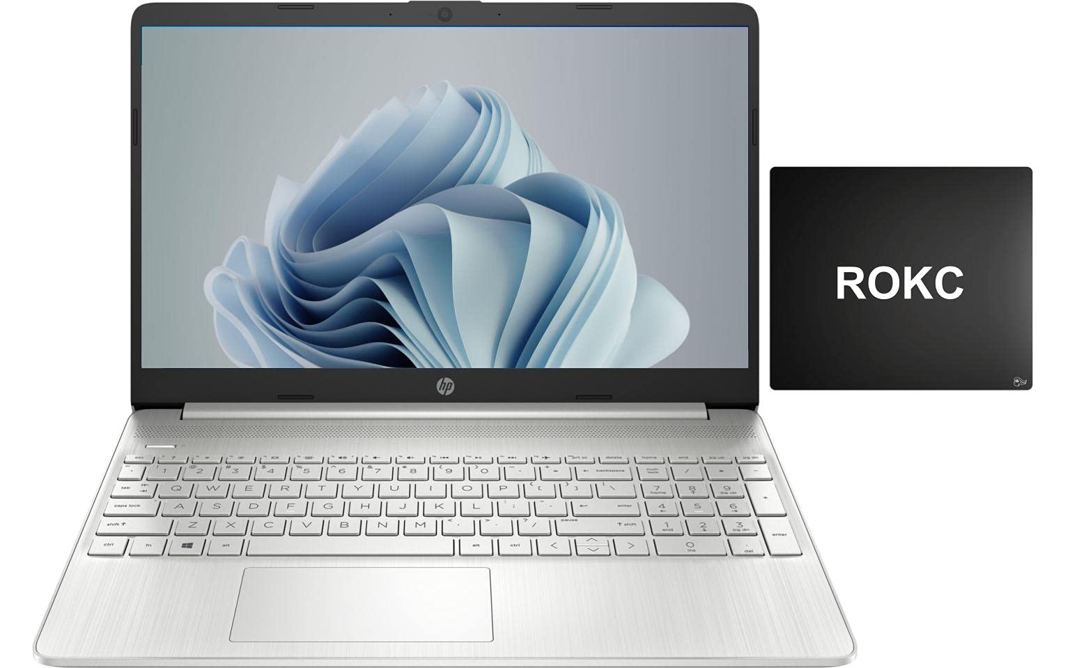 HP 2021 15 Laptop, AMD Ryzen 5 5500U(Beat i7-1065G7) 16GB RAM 1TB SSD 15.6 FHD Display, Webcam for Zoom, HDMI, Wi-Fi, Premium Lightweight Thin Design, Win 10 S-Free Windows 11 Update| ROKC Bundle