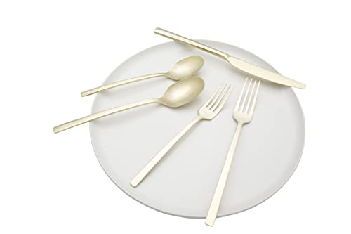 Cambridge Silversmiths Beacon Champagne Satin 20 Piece Flatware Set, Service for 4, silver