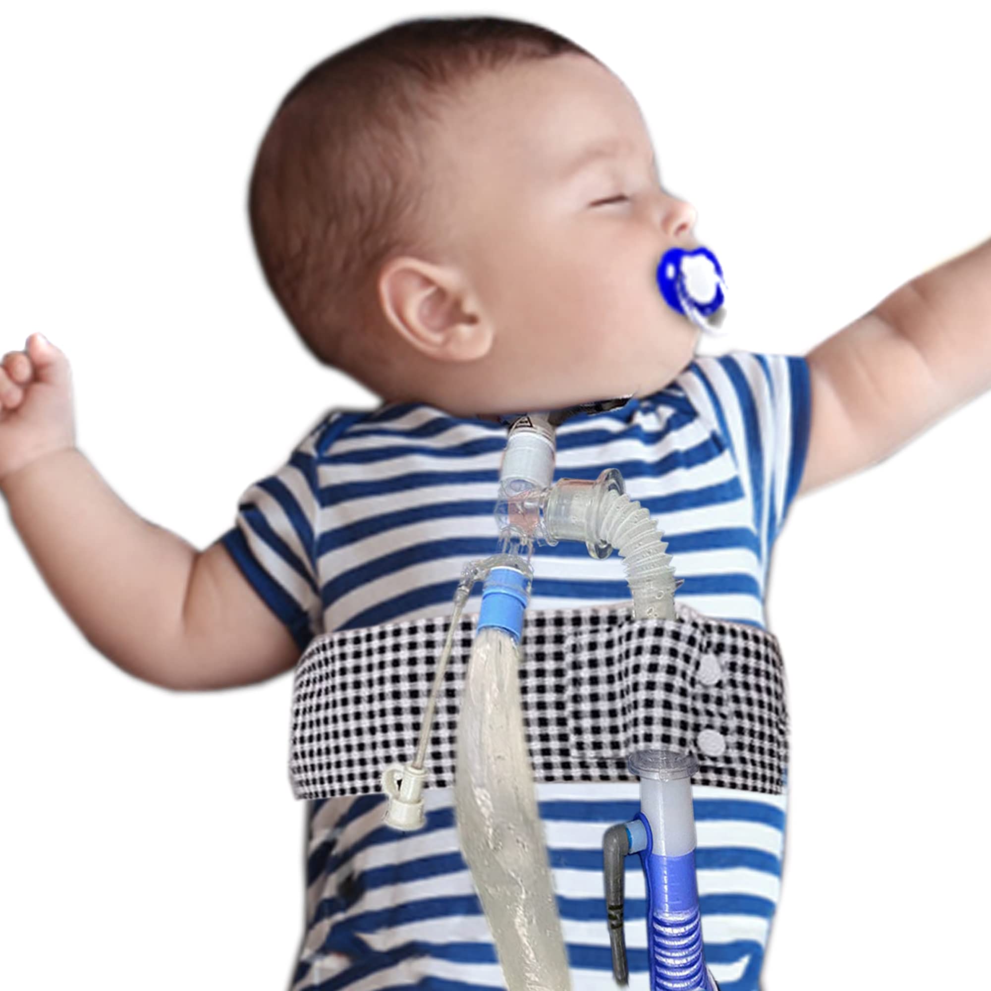 Adjustable Trach and Vent Circuit Belt Prevent Pulling The Circuit for Babies Children Kids