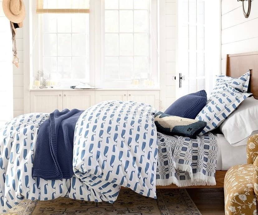 Chandler 4 Corners Artist-Designed Classic Whale Hand-Hooked Wool Decorative Throw Pillow (8” x 24”)